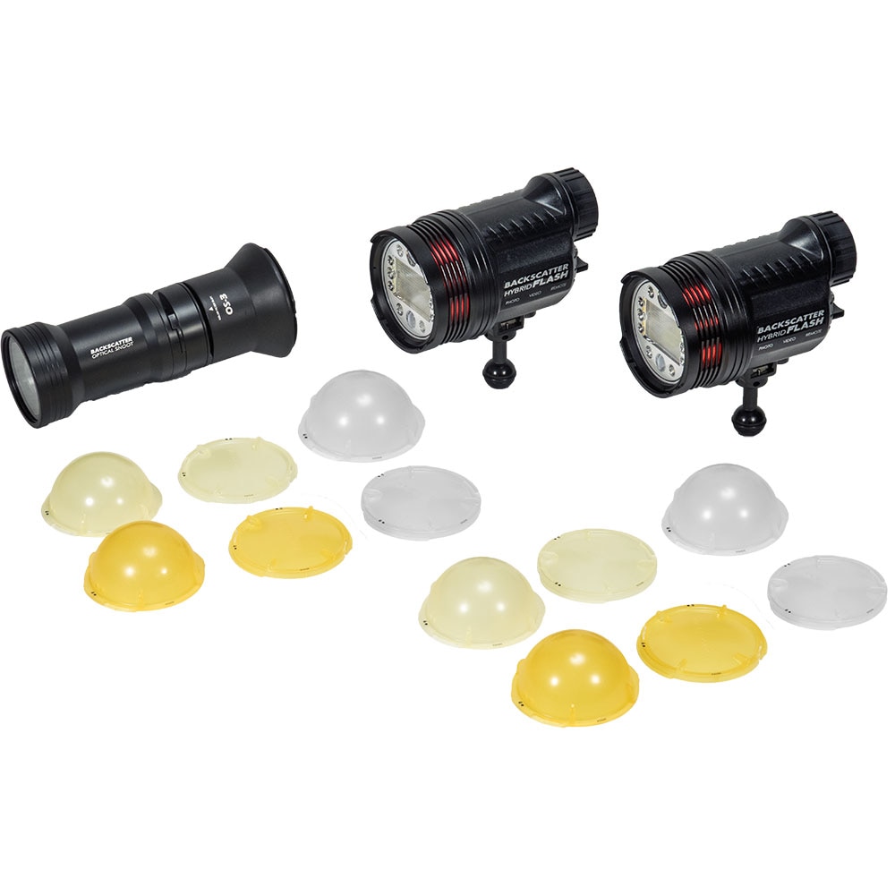 Backscatter Dual Hybrid Flash Underwater Strobe Ultimate Bundle
