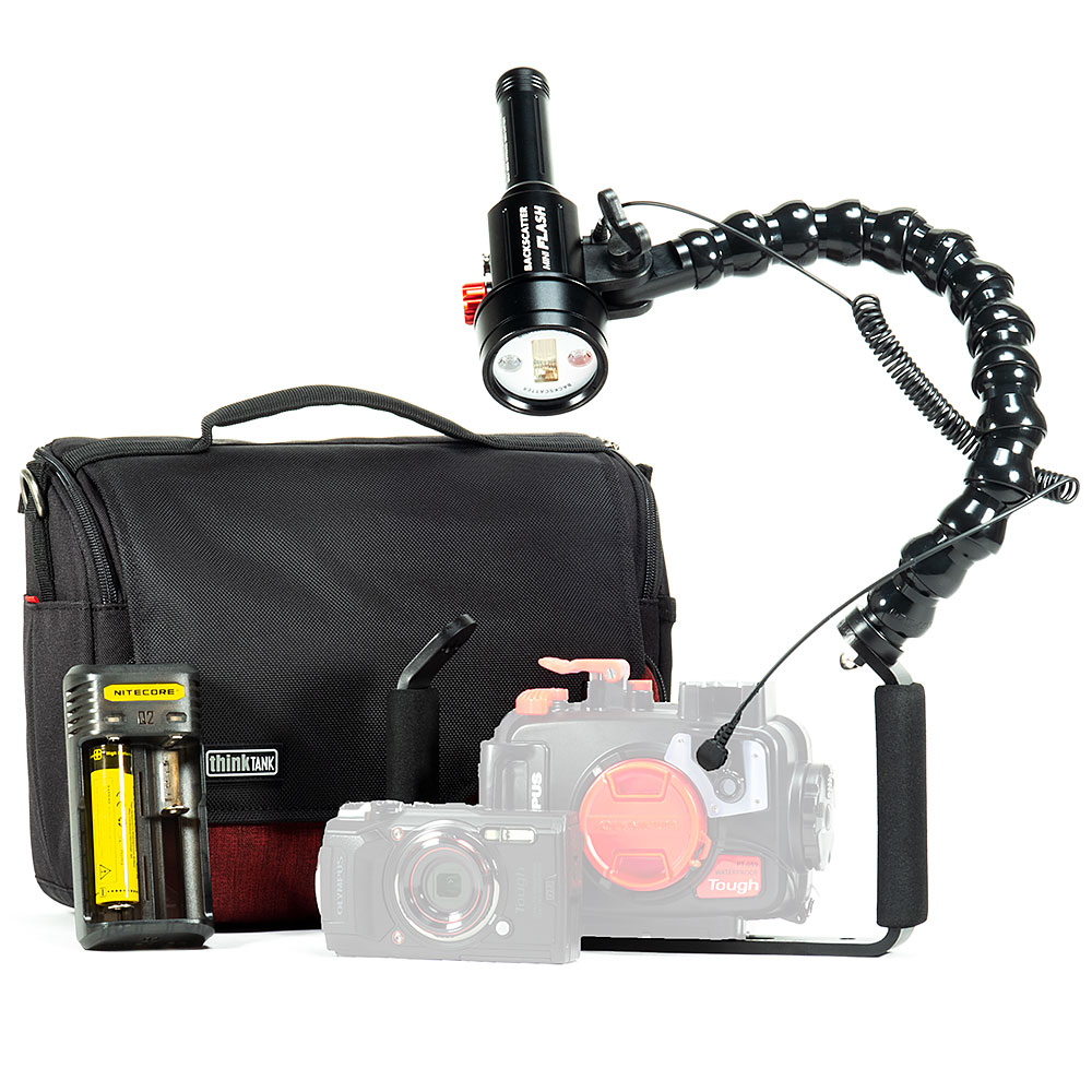 Backscatter Mini Flash 3 Single Underwater Strobe Package