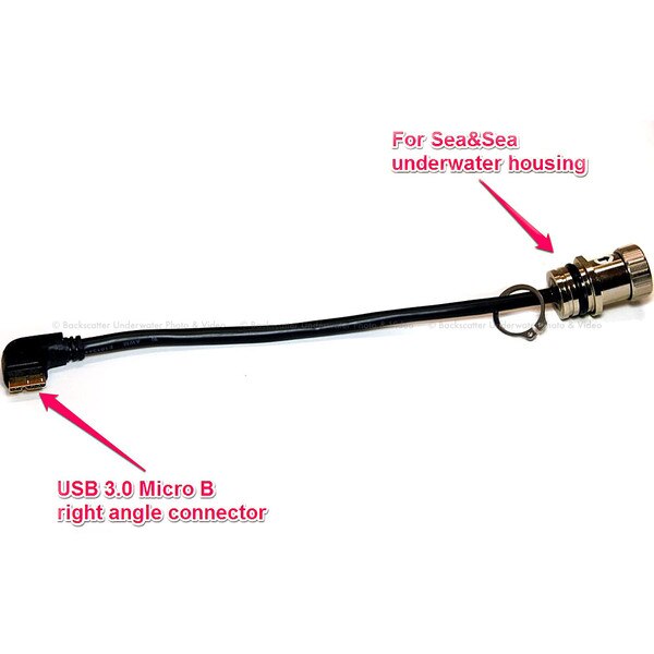 Dive And See Underwater Usb 30 Micro B Bulkhead Connector For Seaandsea Housings