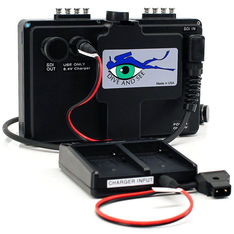 Dive & See Monitor Battery Charger with D-TAP Connector - Backscatter