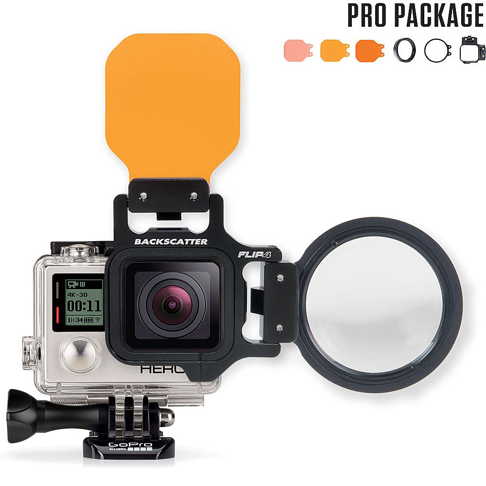 FLIP4 Pro Package with SHALLOW, DIVE & DEEP Filters & +15 MacroMate ...