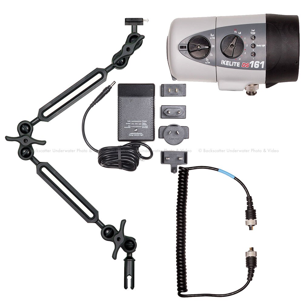 Ikelite Underwater Substrobe DS-161 with Sync Cord, Ball Arm, NiMH ...