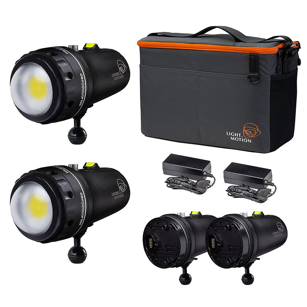 Light & Motion Double Dive 2X 15K Underwater Video Light Kit
