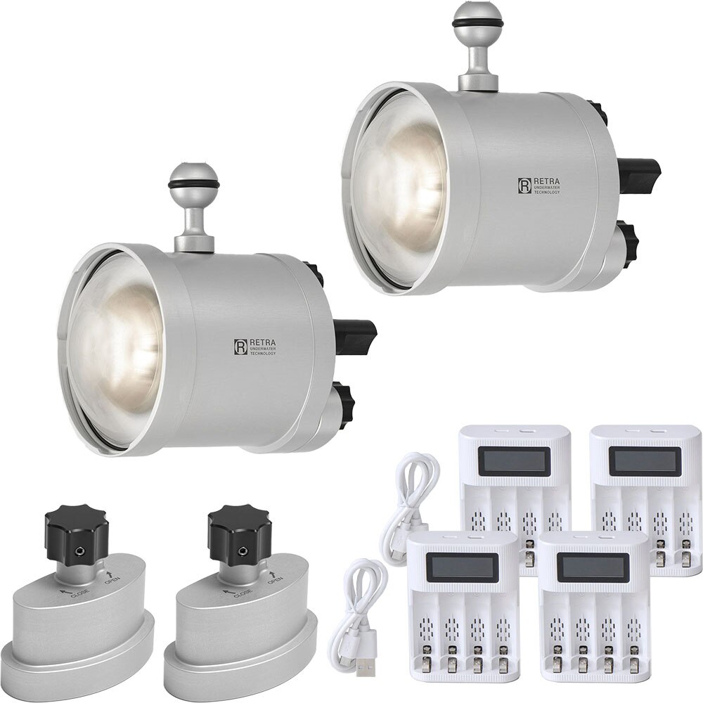 Dual Retra Flash Pro Max Underwater Strobe & Booster Extended Battery ...