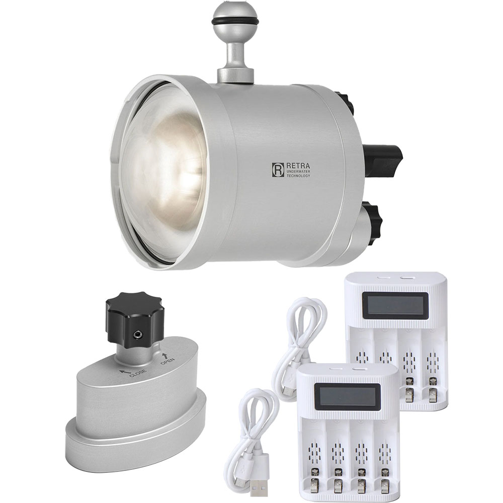 Retra Flash Pro Max Underwater Strobe & Booster Extended Battery Package